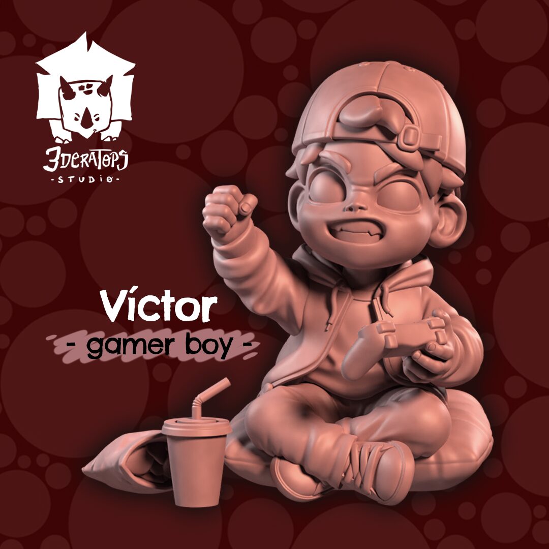 Víctor – gamer boy – – 3DeratopsStudio